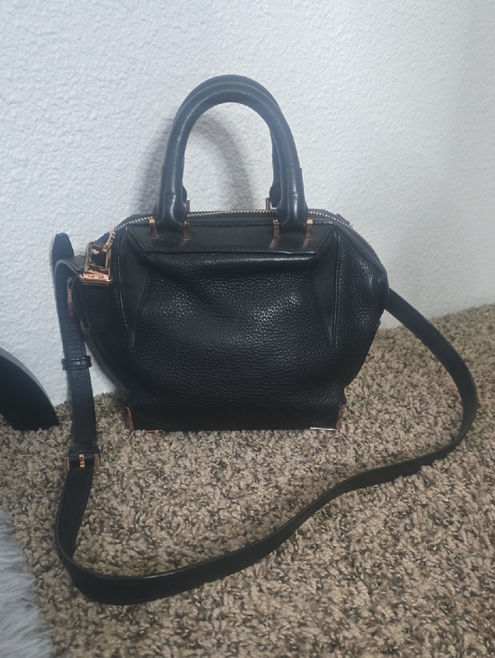 Alexander Wang | Bags | Alexander Wang Black Pebbled Leather Tophandle ...